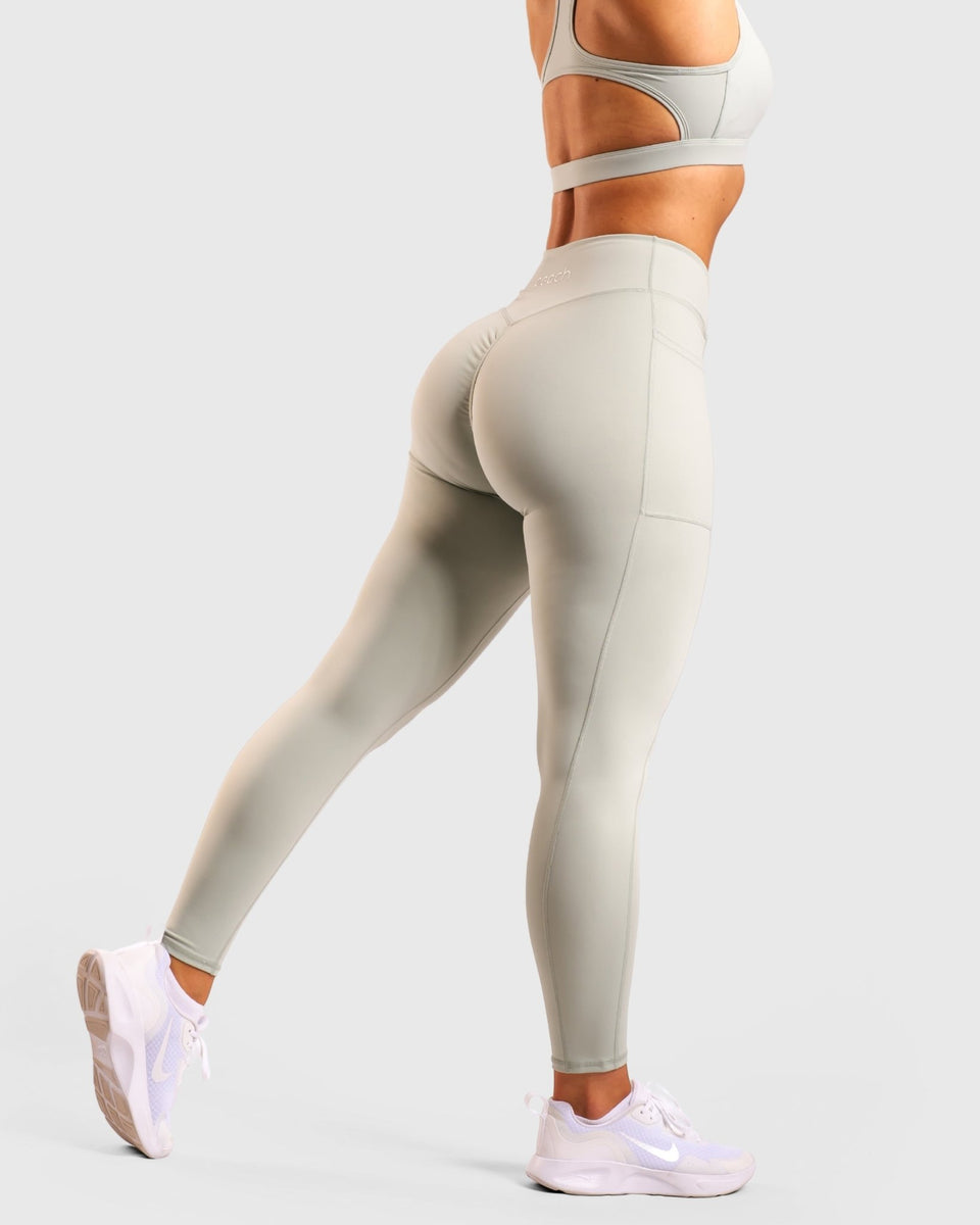 Mint Green Fusion Mid Waist Tights – Peach Tights